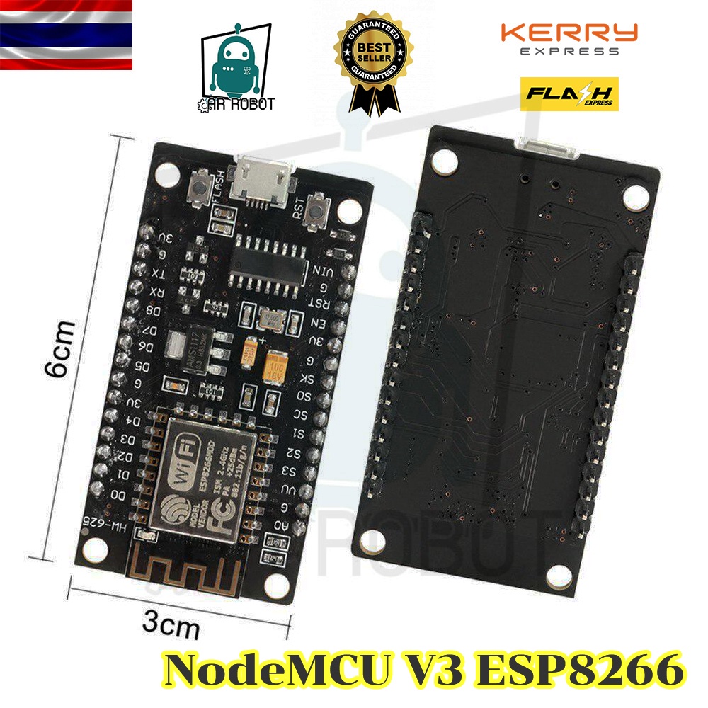 NodeMCU V3 based ESP8266-12E NodeMCU V2 Development Kit USB CH340 ...