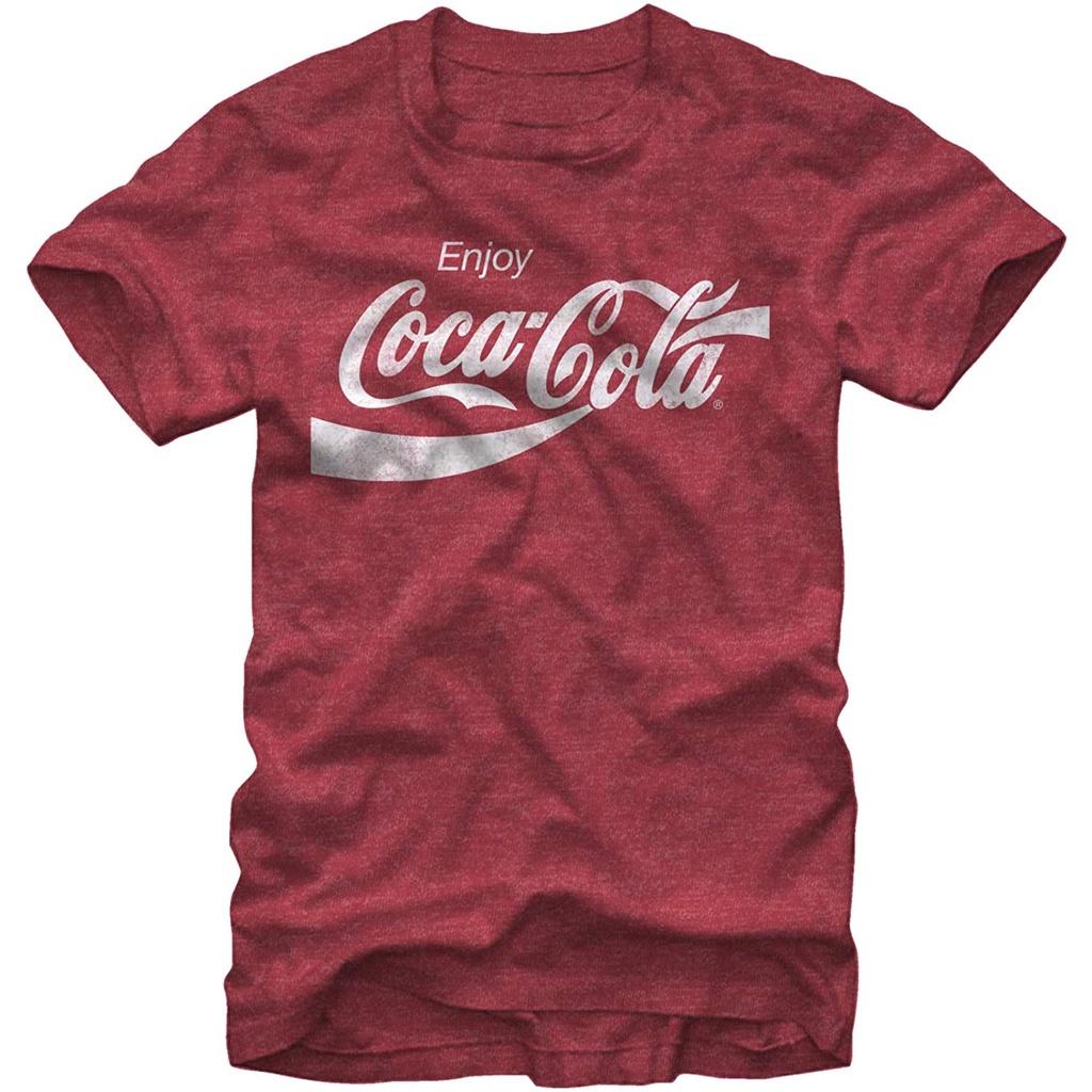 โคคา-โคล่า Coca-Cola Men's Eighties Coke Short Sleeve T-Shirt Tee คอกลม ...