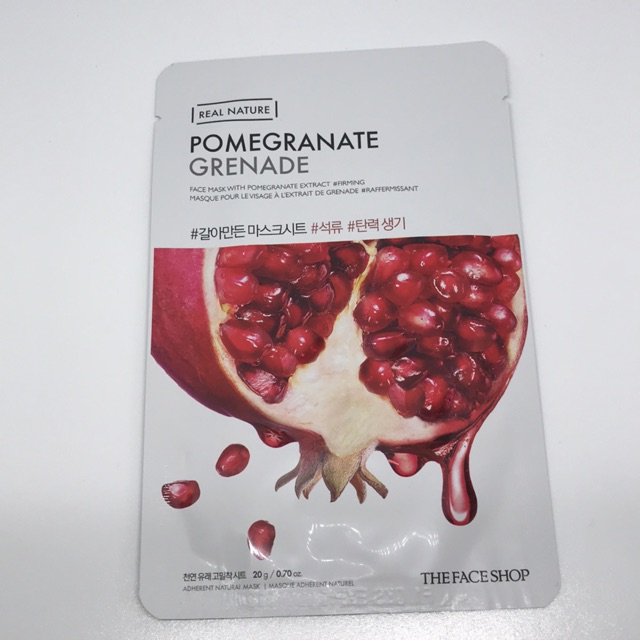 Pomegranate Grenade Face Mask แผ่นมาส์กหน้าทับทิม | Shopee Thailand