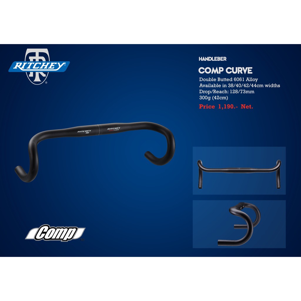 RITCHEY แฮนด์ถนน, COMP CURVE, อัลลอย, 40cm.,42cm.,44cm. | Shopee Thailand