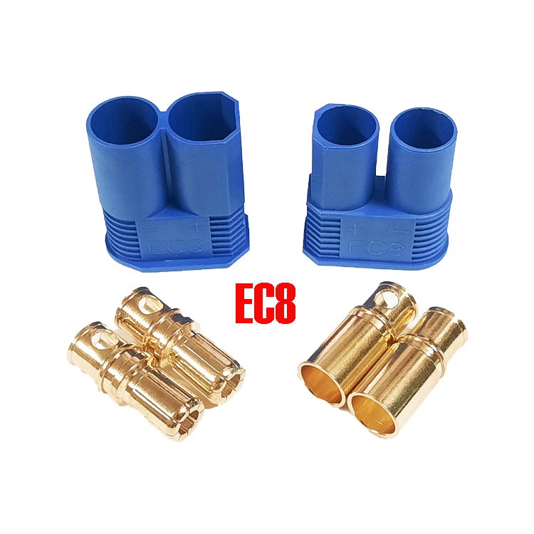 [พร้อมส่ง] (1คู่) EC5 EC8 Banana Plug High Current 120A 160A Power Battery Pack Connector Male ...