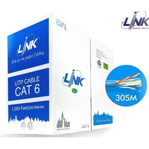 LINK CAT6 UTP Cable (305m/Box) US-9106A สายแลน สายLan UTP CAT6 แท้ 100% ...