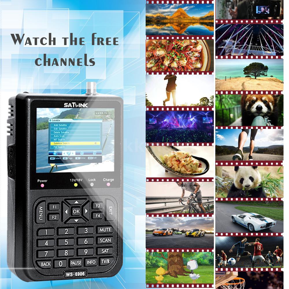 SATLINK WS6906 เครื่องวัดสัญญาณดาวเทียม 3.5 นิ้ว หน้าจอแสดงผล LCD ...