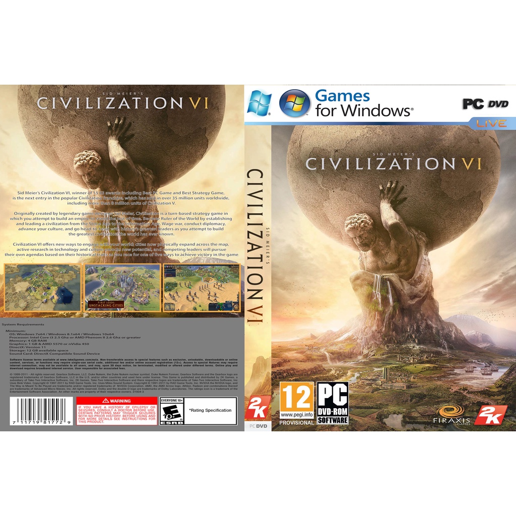Sid Meier's Civilization VI PC GAME [ติดตั้งออฟไลน์] | Shopee Thailand
