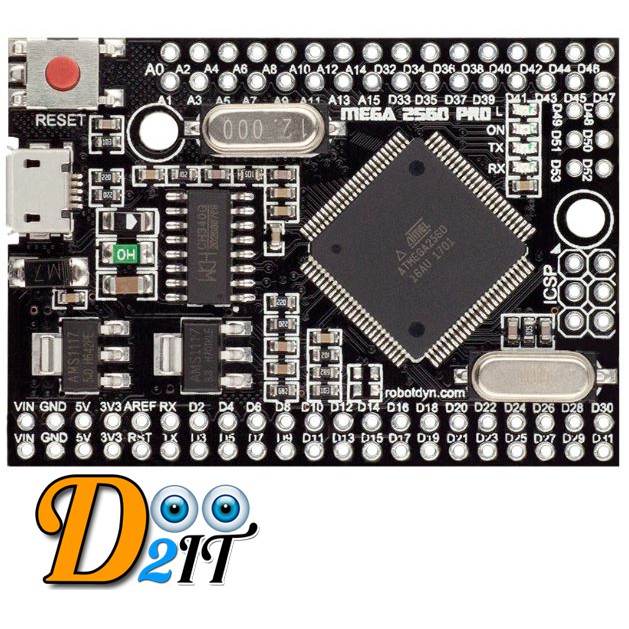 Mega 2560 PRO (Embed) CH340G/ATmega2560-16AU, with male pinheaders. Compatible for Arduino Mega ...