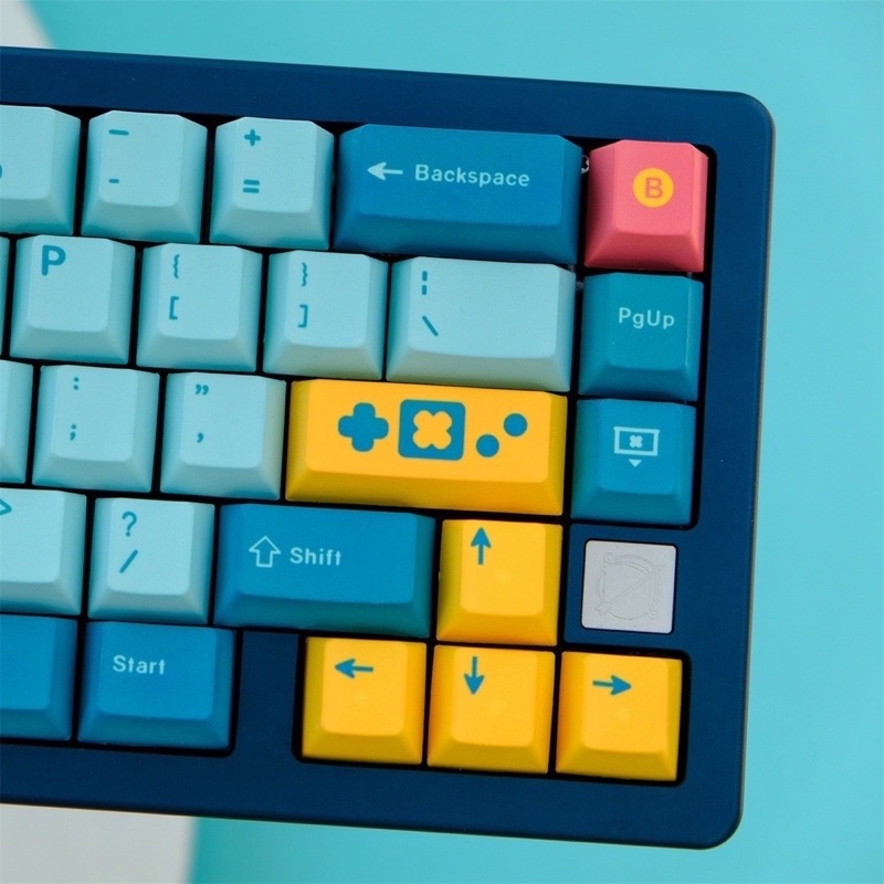 129 คีย์ GMK Retrocast Keycaps Cherry Profile PBT DYE-SUB คีย์แคป ...