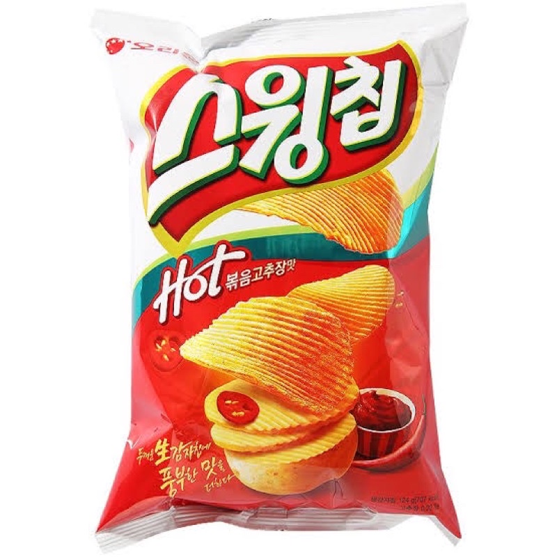 มันฝรั่งทอดกรอบรสเผ็ด Orion Hot Swing Chip 60g | Shopee Thailand