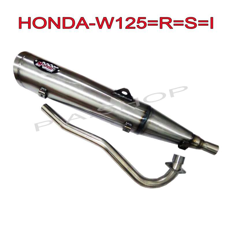 ท่อไอเสีย ท่อผ่า ท่อสนาม งานสร้างสีดิบ M SPEED คอสแตนเลสแท้เกรดA 26 MM สำหรับ มอเตอร์ไซด์ HONDA ...