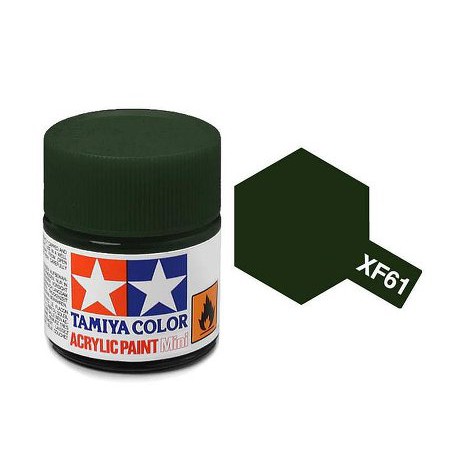 สีสูตรน้ำทามิย่า Tamiya Acrylic XF61 Dark Green 10ml | Shopee Thailand