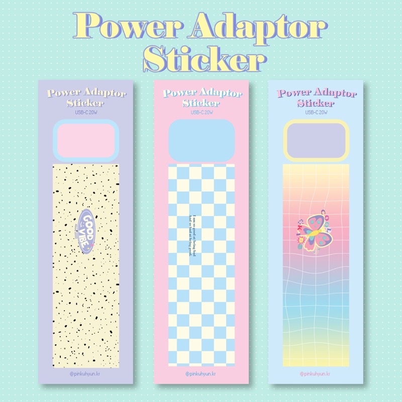 Power adaptor sticker / Charger sticker สติ๊กเกอร์แปะหัวชาร์จ ...