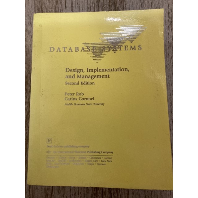 หนังสือมือสอง Textbook ราคาถูก Database Systems A Practical Approach 2510