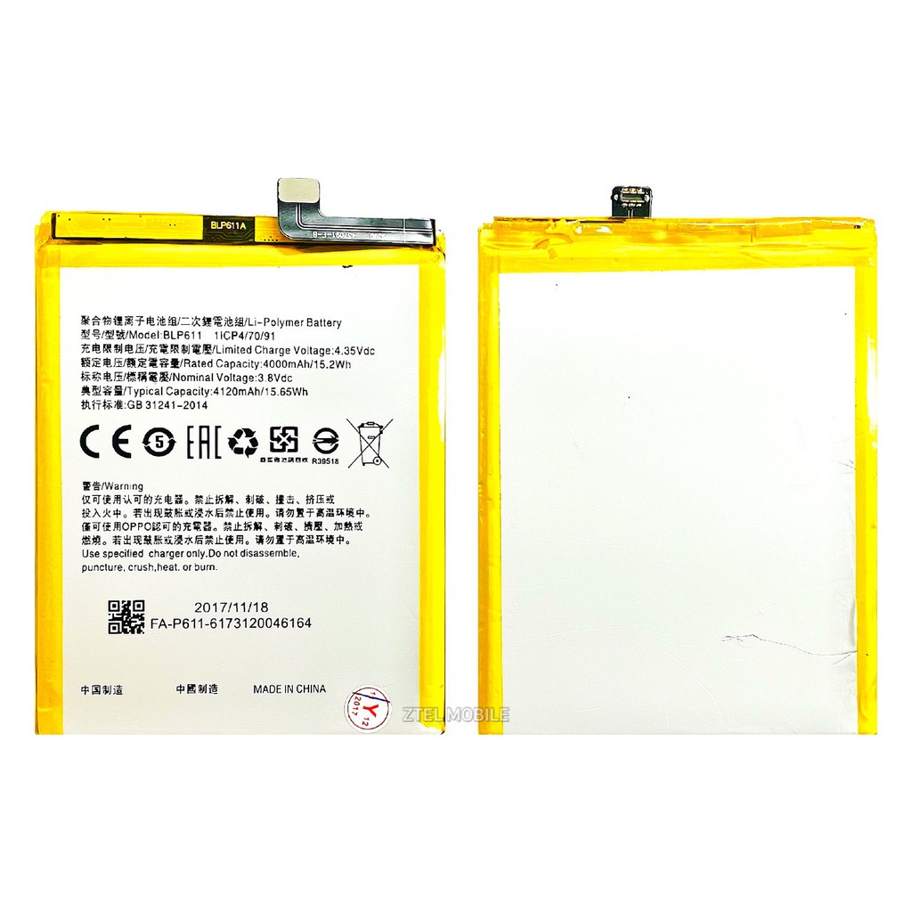 แบตเตอรี่ | OPPO R9 Plus | BLP611 | Phone Battery | ZTEL MOBILE ...