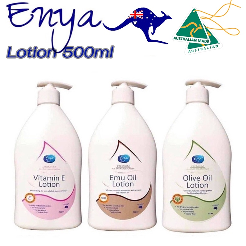 Enya Lotion 500ml มี3สูตร VITAMIN-E / EMU OIL / OLIVE OIL นำเข้าจาก ...