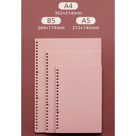 NEJA LIFE [สีทึบ] ปกสมุด แบบหนา A5 มี20รู, B5มี26รู, A4มี30รู 1แพ็ค2 ...