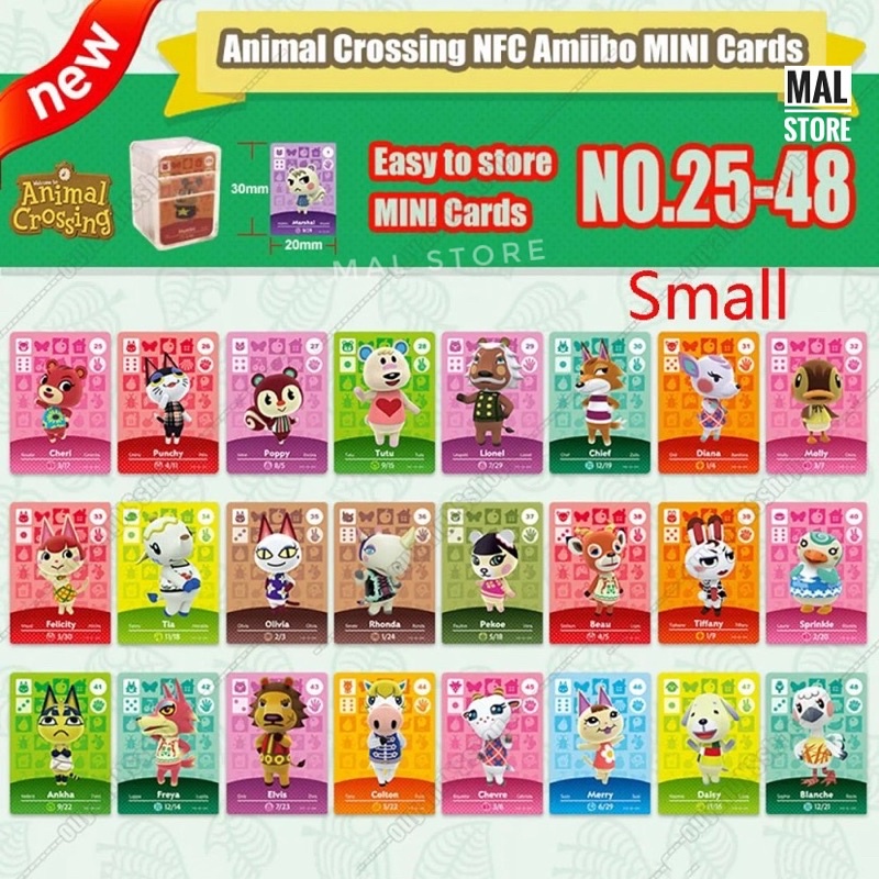 Set 24 ชิ้น Animal Crossing New Horizons Mini Card Amibo NFC Collection ...