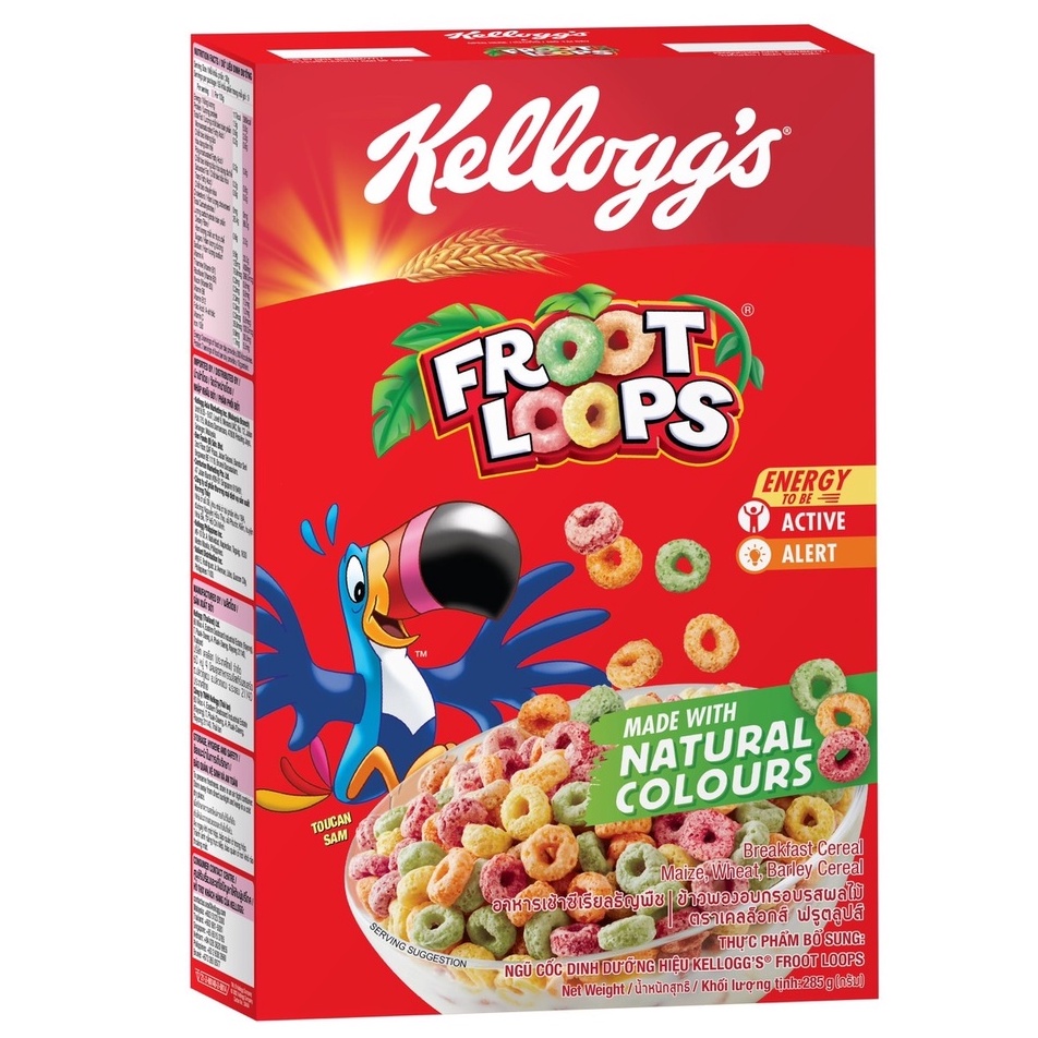 Kellogg's Froot Loops Corn Flakes เคลล็อกส์ ฟรูตลูปส์ อาหารเช้า ซีเรียล ...