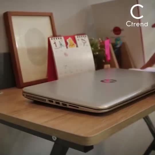 Ctrend โต๊ะทำงานไม้ โต๊ะคอมพิวเตอร์ โครงเหล็กพ่นสีกันสนิม สีเทา80x50x84 รับน้ำหนักได้ 150 kg ...