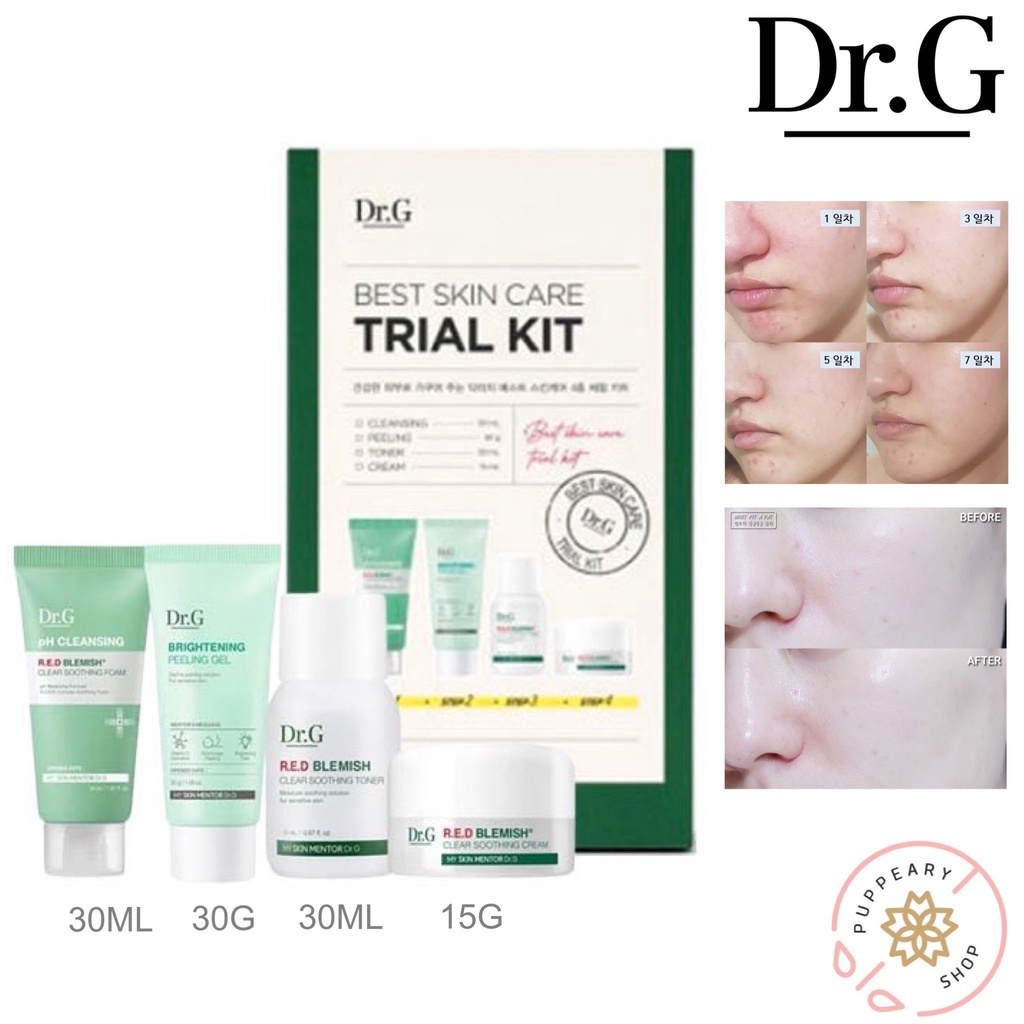(แท้/พร้อมส่ง/ไม่มีกล่อง) DR.G BEST SKIN CARE TRIAL KIT เซ็ตเคลียร์สิว ...
