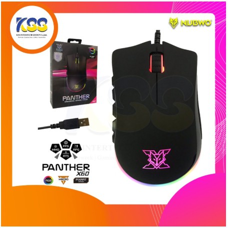 NUBWO X60 PANTHER Mouse Gaming เมาส์ | Shopee Thailand