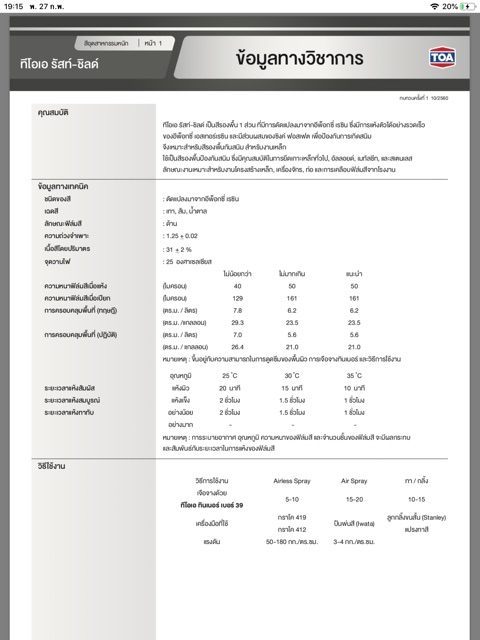 สีกันสนิม หยุดสนิม ไม่ต้องขัดสนิม TOA Rust Shield รัชชิล พร้อมทินเนอร์ ...