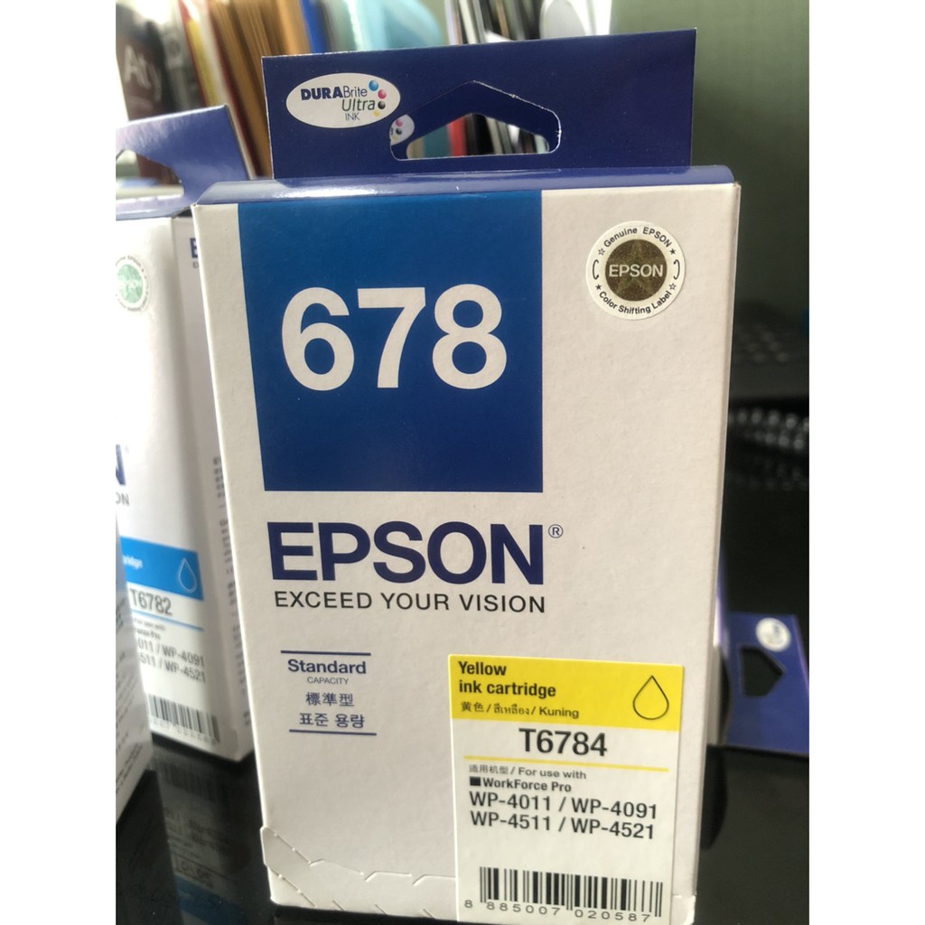 Epson T678 YELLOW สีเหลือง ตลับหมึกอิงค์เจ็ท ของแท้ Original InkJet ...