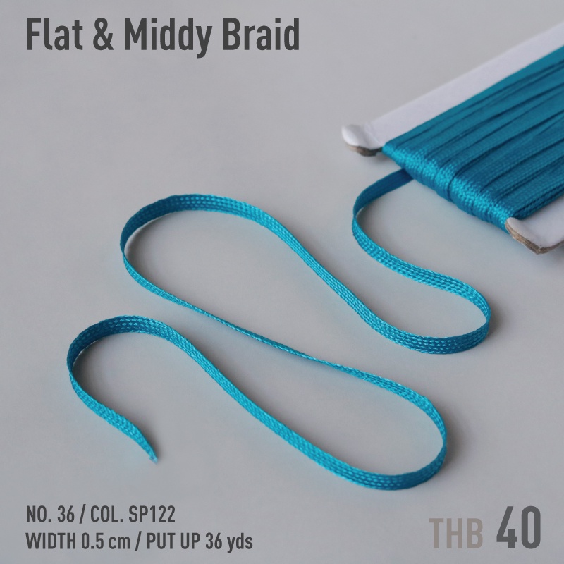 MOMOTARA No. 36 เทปถัก Braid เทปถักแบน Flat & Middy Braid ขนาด 0.5 CM ...