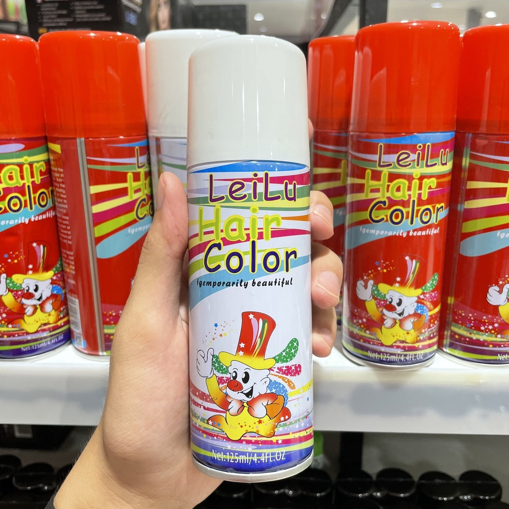 สเปรย์เปลี่ยนสีผมชั่วคราว Leilu ล้างออกง่ายกลิ่นไม่ฉุน ขนาด 125 ml ...