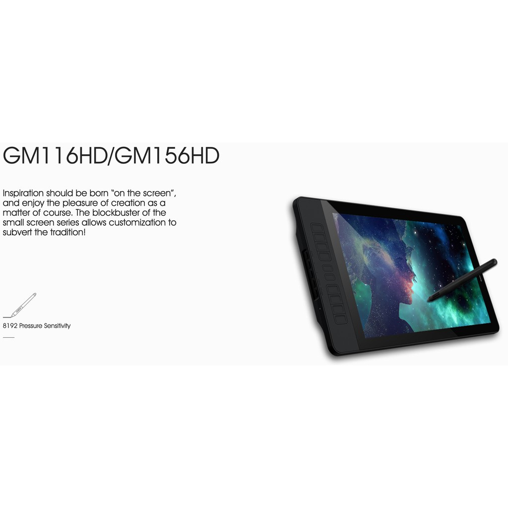 เมาส์ปากกา เม้าส์ปากกา มีจอ GAOMON GM116HD PD1161 GM185 G16 PD156 ...