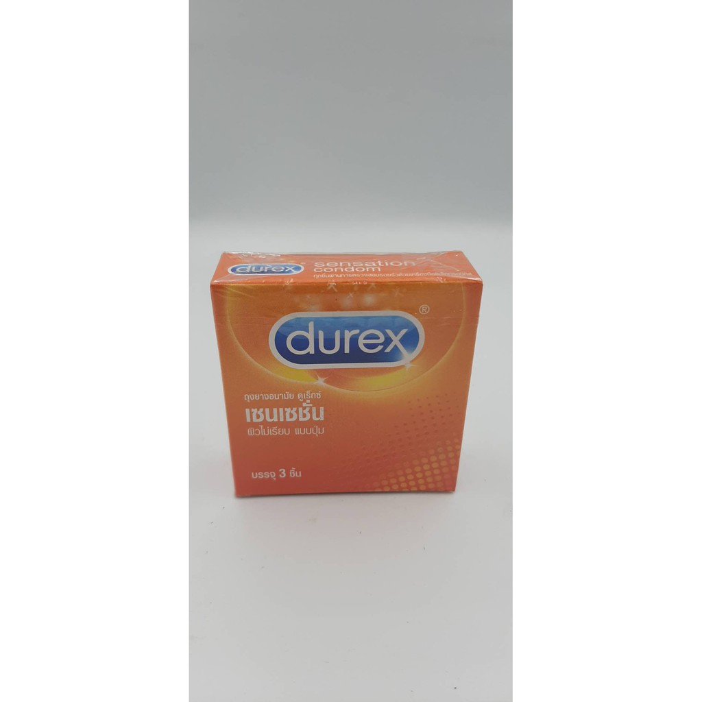 Durex Sensation ถุงยางอนามัยดูเร็กซ์ เซนเซชั่น ขนาด 52 มม.(บรรจุ 3ชิ้น/กล่อง)[1 กล่อง]**ไม่ระบุ ...