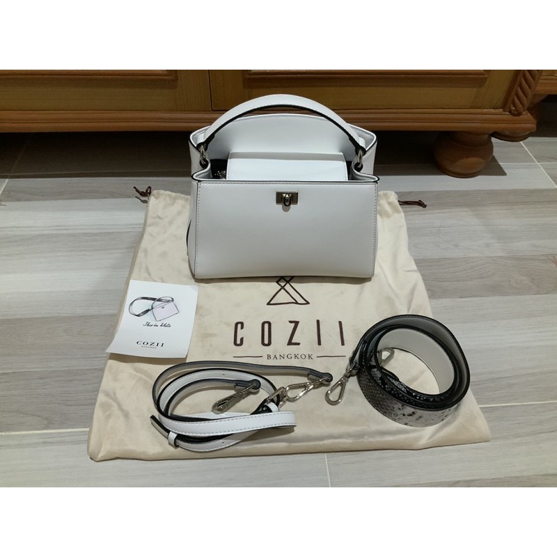 cozii bag มือสอง รุ่น sher สีขาว | Shopee Thailand