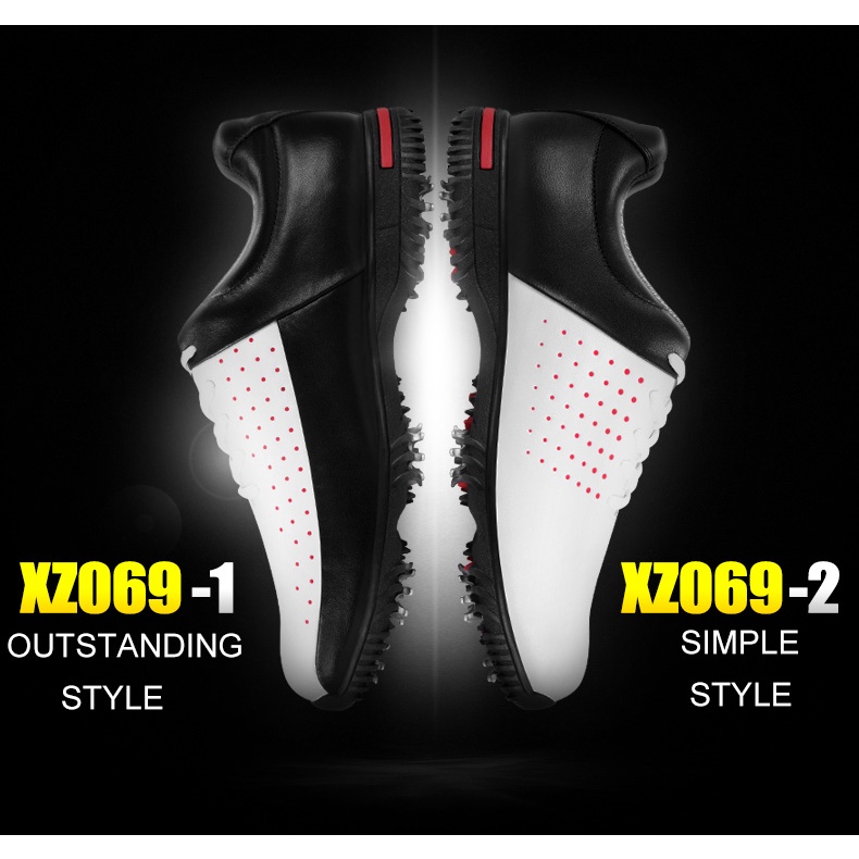 Pgm คุณภาพสูง ไมโครไฟเบอร์ หนัง กันน้ํา ผู้ชาย กอล์ฟ กีฬา รองเท้าเทรน ...