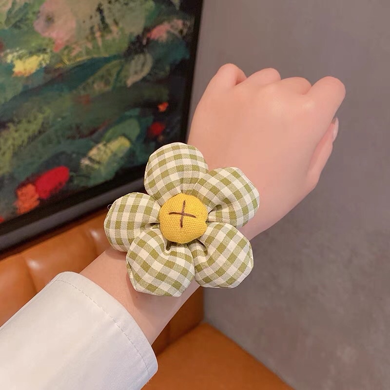 ยางมัดผมเกาหลี ยางมัดผมดอกไม้ | Shopee Thailand