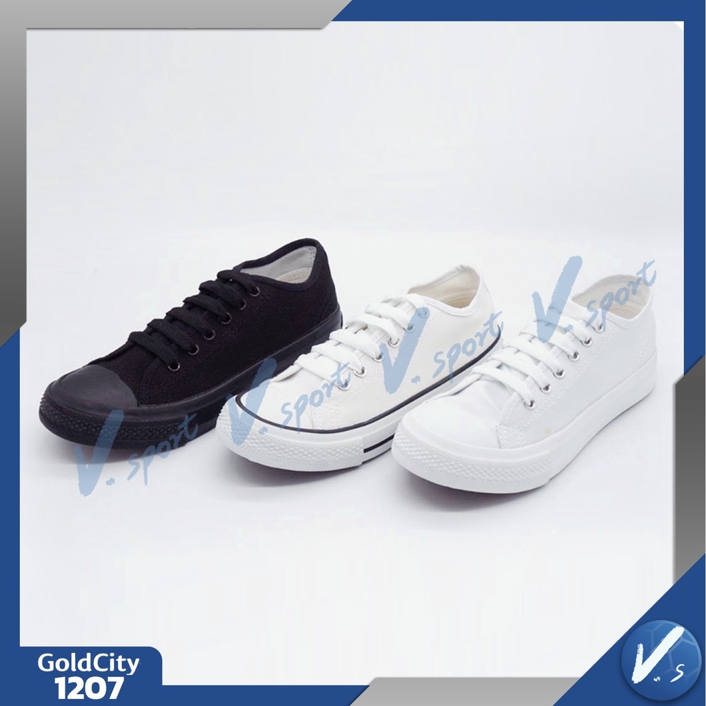 รองเท้าผ้าใบ Gold city รุ่น 1207 รองเท้าผ้าใบนักเรียน ยี่ห้อ โกลซิตี้ | Shopee Thailand