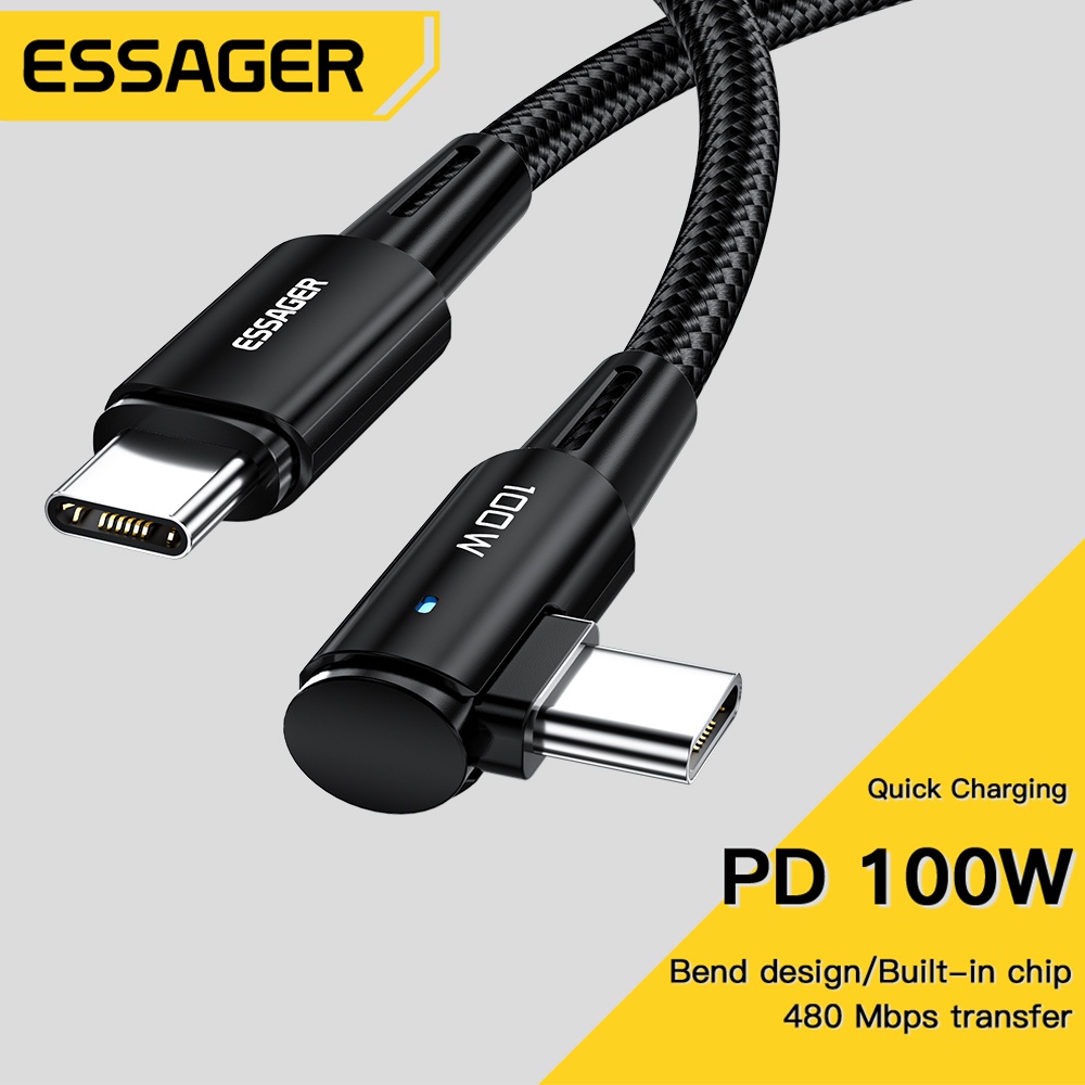 Essager สายชาร์จ USB C เป็น Type C 60W 100W QC4.0 PD30W ชาร์จเร็ว สําหรับ Xiaomi 10 Pro Huawei ...