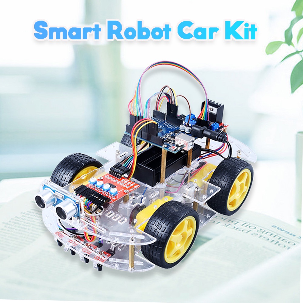 Tscinbuny ชุดหุ่นยนต์รถบังคับ 4WD DIY สําหรับ Arduino Robot Toy UNO R3 ...