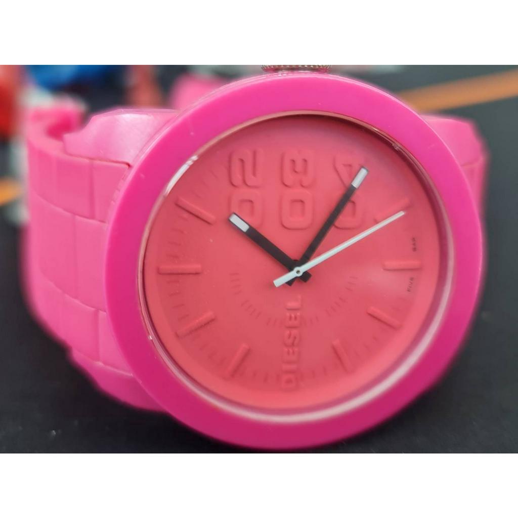 Diesel watch strap DZ1439 Silicone Pink 24mm ของแท้มือสอง | Shopee Thailand