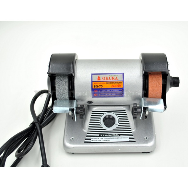OKURA BG-75 มอเตอร์หินเจียร์สายอ่อน 3" เครื่องเจียร์หินไฟ | Shopee Thailand