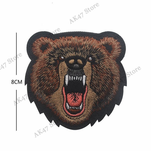 Animal head patch tactical patch badge armband feather shark rabbit ...