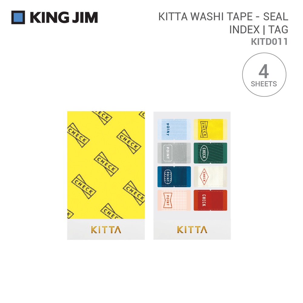 King JIM KITD011 Kitta SEAL เทปวาชิ 4 แผ่นต่อการออกแบบ | Shopee Thailand