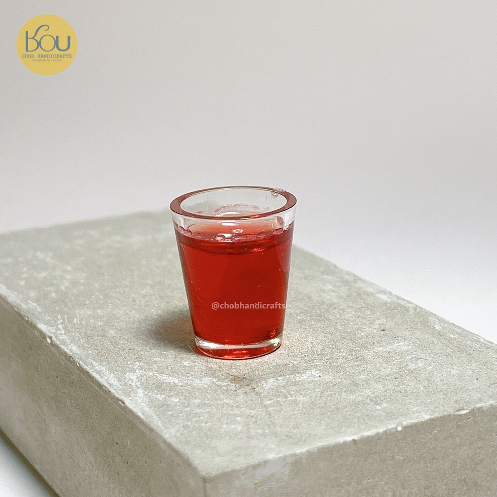 baanchan14 โมเดล น้ำแดงแก้วจิ๋ว ของจิ๋ว สำหรับวางตกแต่ง ถวาย บูชา กุมารทอง ไอ้ไข่ พระพิฆเนศ ...