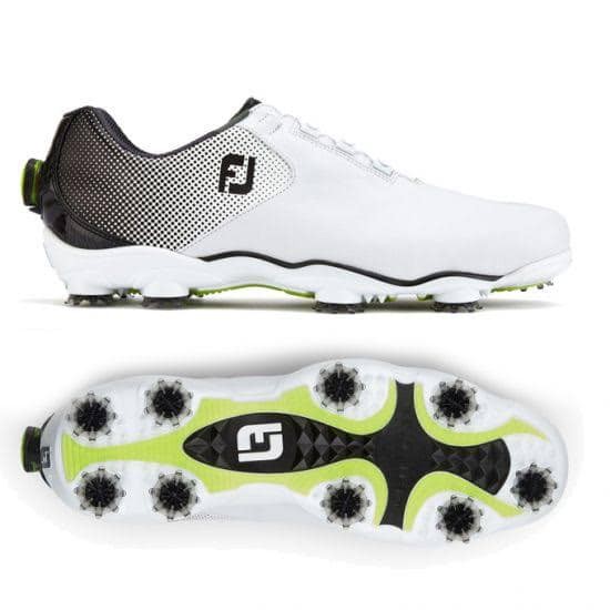 Footjoy Men's DNA HELIX BOA SPIKES Golf Shoes รองเท้ากอล์ฟผู้ชายสีขาวดำ ...