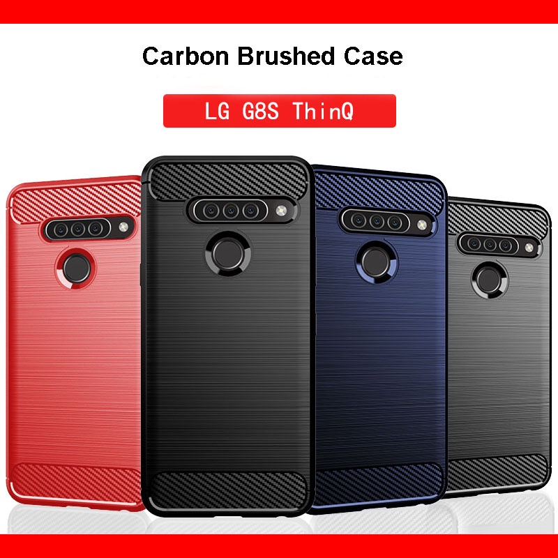 เคสโทรศัพท์มือถือคาร์บอน แบบนิ่ม กันกระแทก สําหรับ LG V40 V50 V50S V60 V30 V30+ V35 V30S+ G8 G8S ...