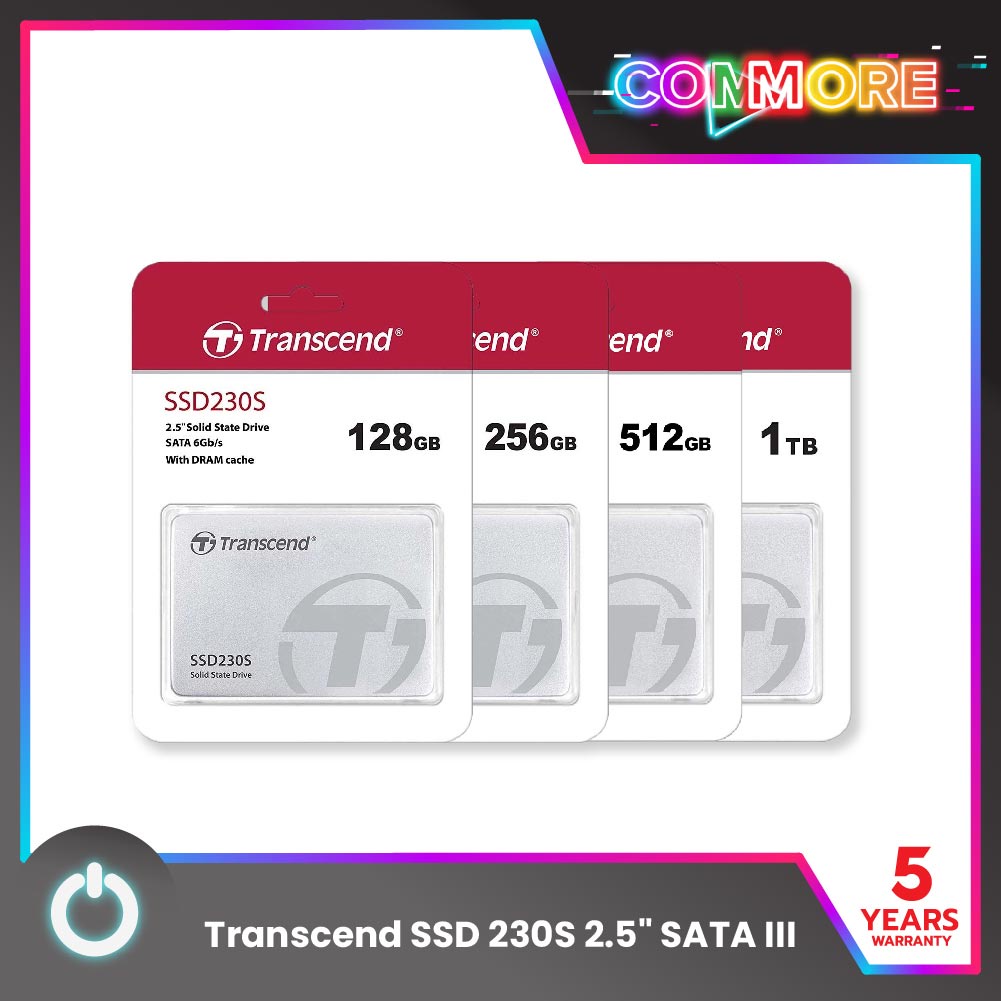 Transcend SSD 230S 2.5" SATA III (เอสเอสดี) ความจุ 128GB-1TB 3D NAND ...