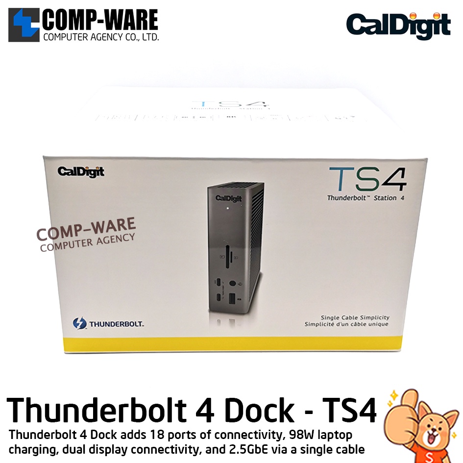 CalDigit Thunderbolt Station 4 (18 Ports of Extreme Connectivity) TS4 ...