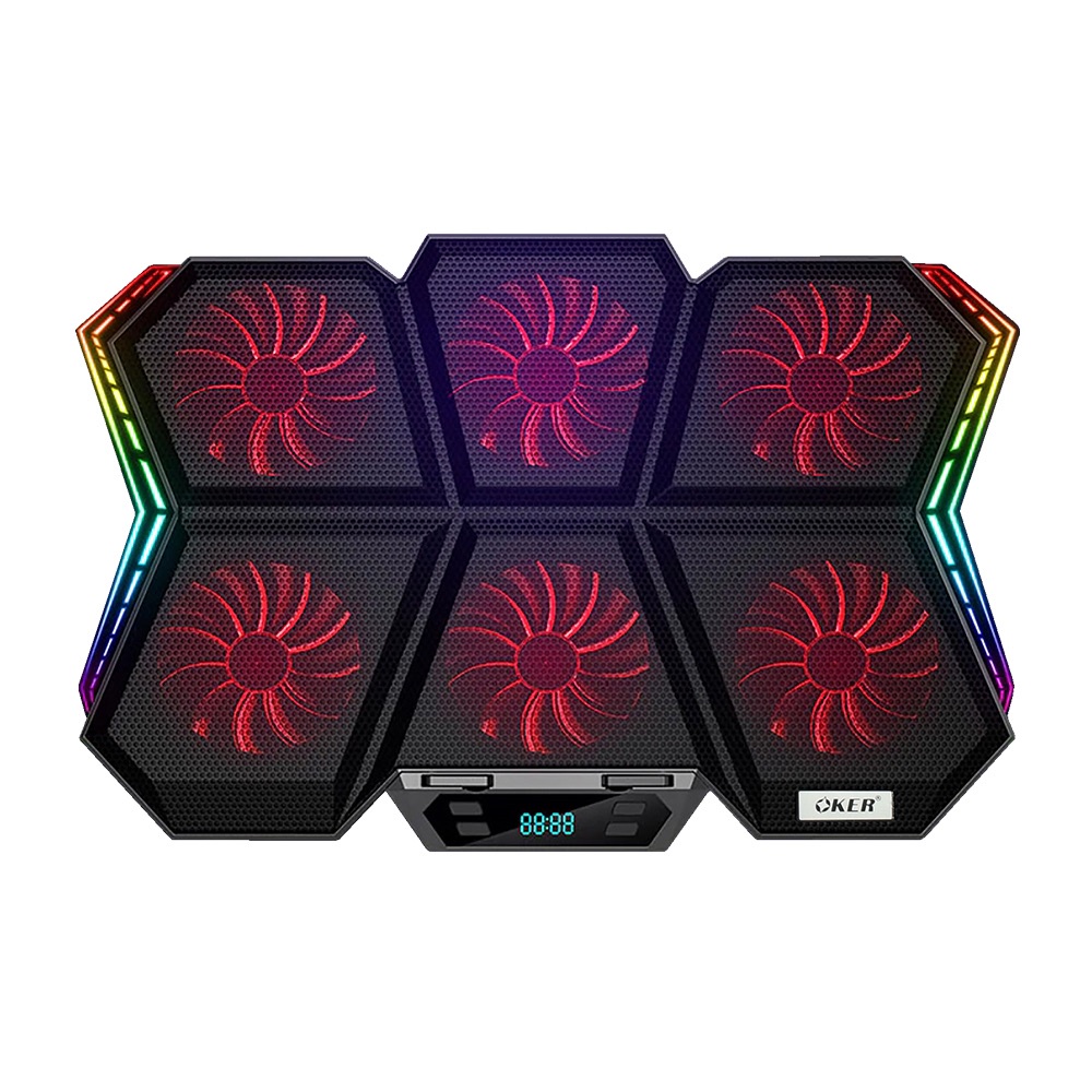 OKER X747 OKER 6FAN HURRICANE COOLING PAD17" | Shopee Thailand