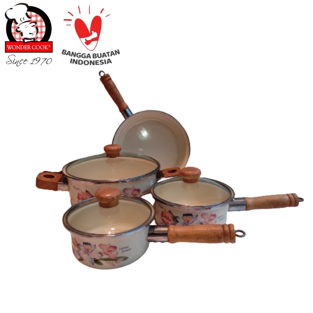 Wondercook Panci 7 Pc Cookware Chefs Collection set 16/18S 24F 24D ...