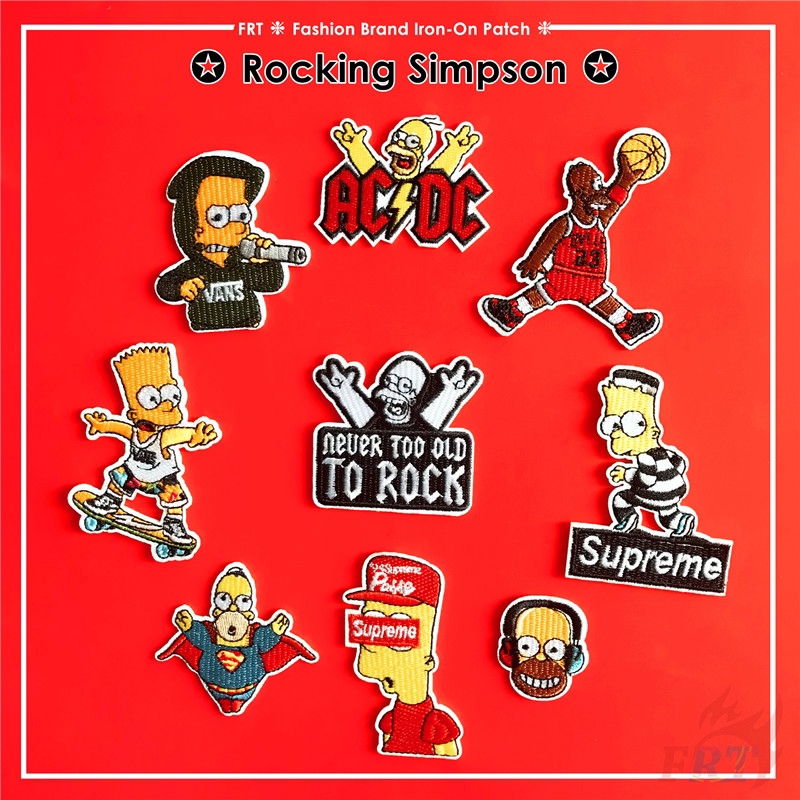 Rocking Simpson - Fashion Brand แผ่นแพทช์ปักลายสําหรับตกแต่งเสื้อผ้า 1 ...