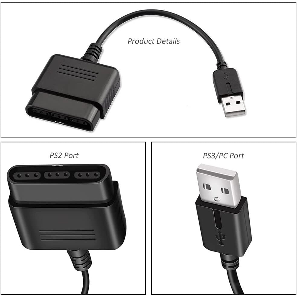 Adapter Dualshock 2 to USB Converter ตัวแปลงจอย PS2 เป็น USB เพื่อใช้ ...