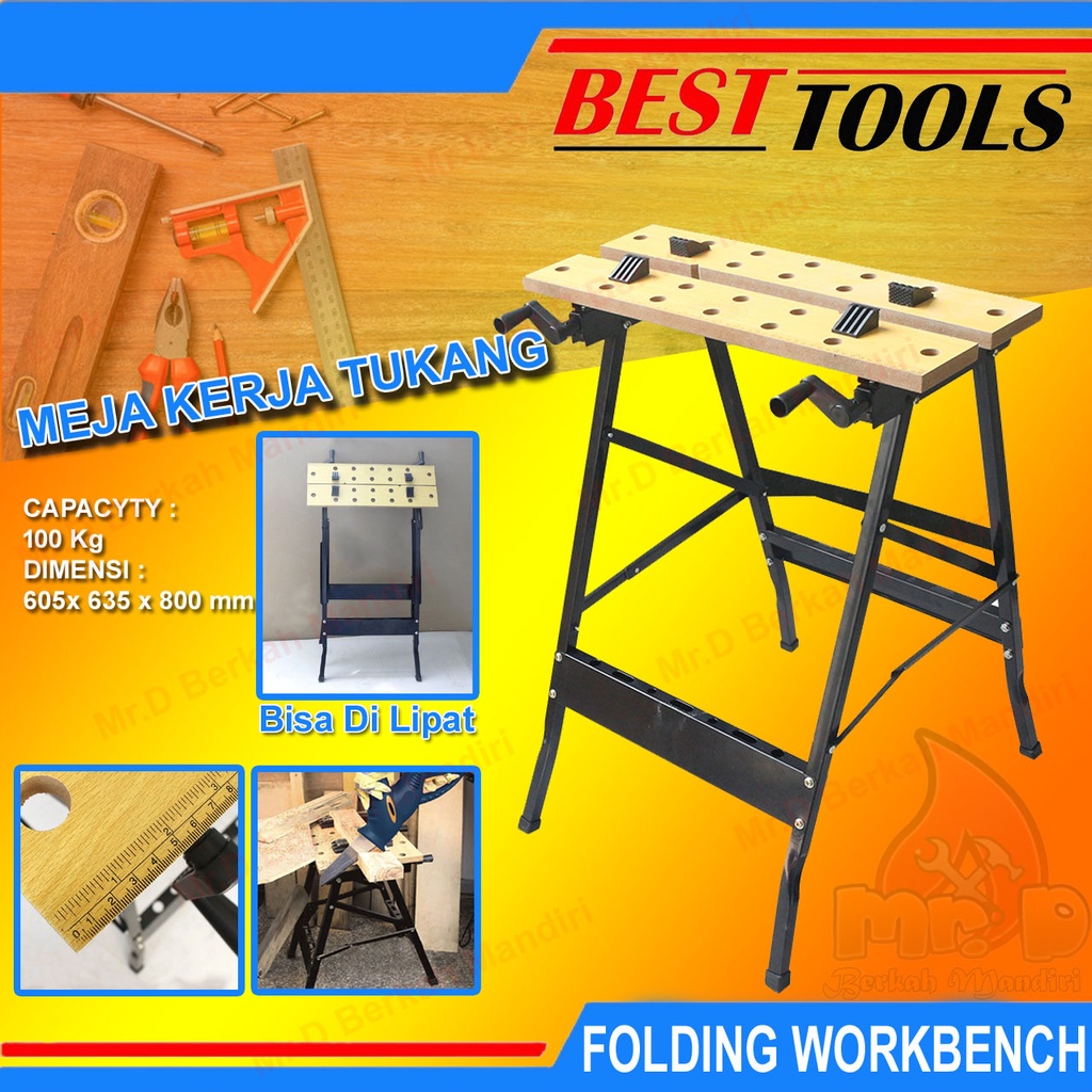 โต๊ะทํางานช่างฝีมือแบบพกพา | Besttools Portable Workbench | Shopee Thailand