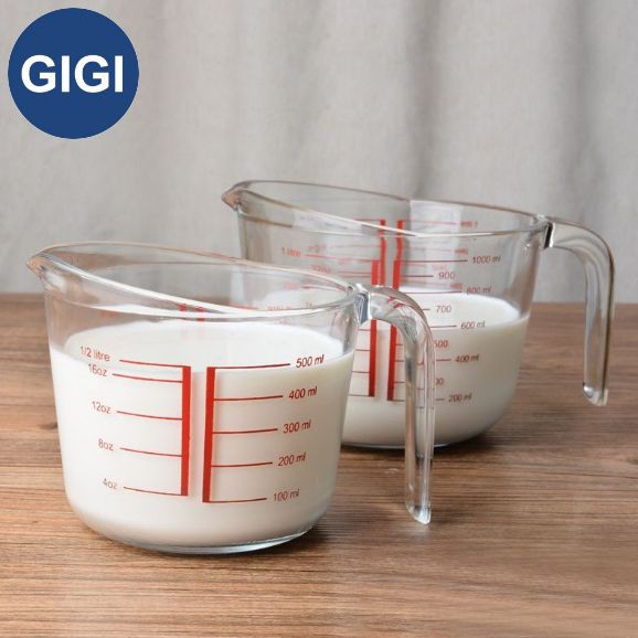 GIGI ถ้วยตวง เหยือกตวง ทำจากแก้วอย่างหนา แก้วตวง ขนาด 250 - 500 - 1000 ml (A6) | Shopee Thailand